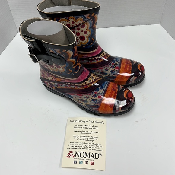 Nomad | Shoes | Nomad Rubber Rain Bootsdroplet Turquoise Monet 9 Medium ...